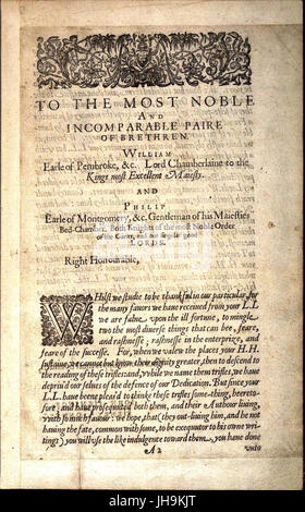 First Folio, Shakespeare - 0005 Stock Photo - Alamy