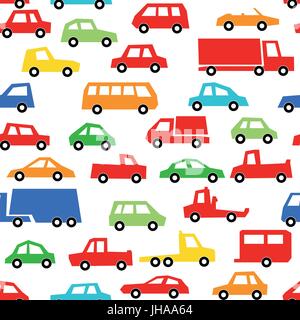 car collection seamless patten - automobile set Stock Vector Image ...
