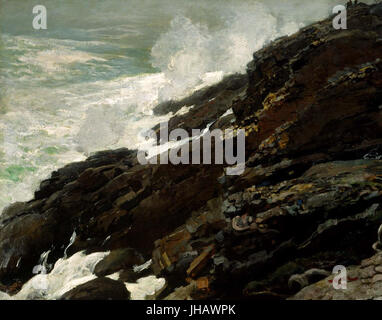 Winslow Homer - High Cliff Coast Maine 1894 Stock Photo - Alamy