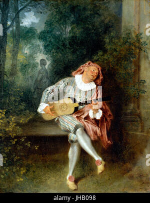 Jean-Antoine Watteau - Mezzetin Stock Photo - Alamy