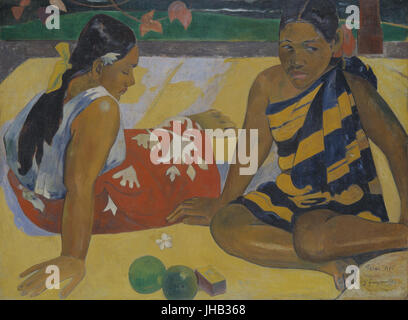 Parau Api. Gibt´s was Neues - 1892 - Oil on canvas 67 x 92 cm - Gauguin ...