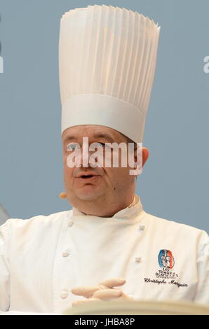 French Chef Christophe Marguin delivers public cooking lesson in Lyon ...