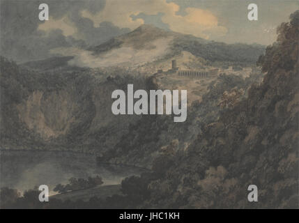 *The Lake and Town of Nemi* by John Robert Cozens is a landscape ...