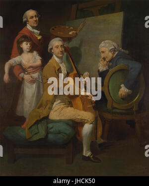 Self-Portrait with His Daughter Maria Theresa, James Cervetto, and ...