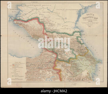 Map of Caucasus with the borders 1801-1813 Stock Photo - Alamy