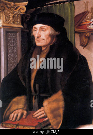 Portrait of Desiderius Erasmus by Hans Holbein the Younger, painted in ...