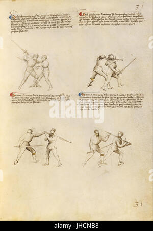 The 'Fiore dei Liberi Combat with Sword' manuscript, housed at the ...
