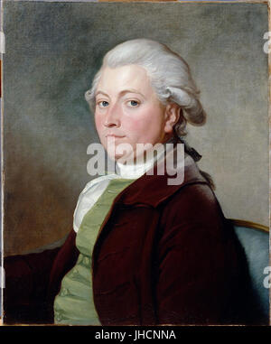 This portrait of Thomas Haines by Charles Grignion the Younger depicts ...