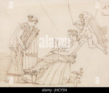 'To Phoebus at His Birth' by John Flaxman is an illustration based on ...