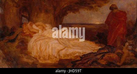 Lord Frederic Leighton - Colour study for 'Cymon and Iphigenia' Stock ...