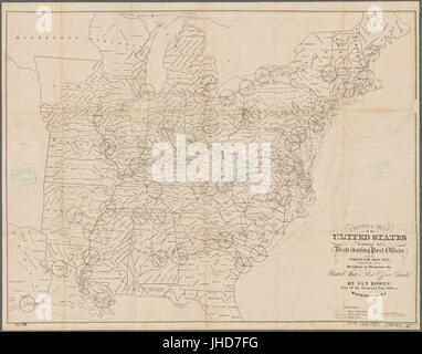 County Map of the United States exhibiting the distributing post ...