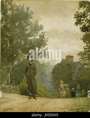 'The School Mistress' (c. 1873) by Winslow Homer portrays a scene of a ...