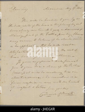 Letter from Daniel C. Brent Stock Photo - Alamy