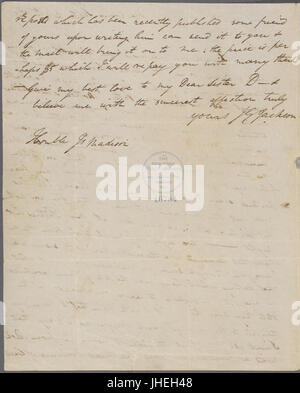 Letter from James G. Jackson Stock Photo - Alamy