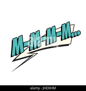 Mmm comic book bubble text retro style Stock Vector Image & Art - Alamy