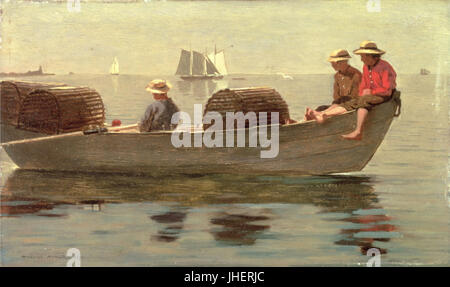 In 'Three Boys in a Boat,' Homer captures a serene scene of youthful ...