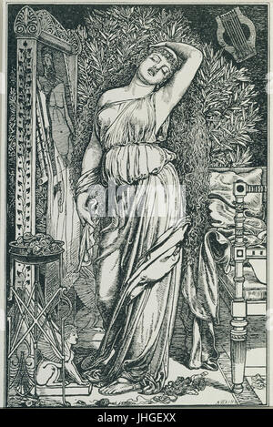 Frederick Sandys’ painting 'Danae in the Brazen Chamber' depicts the ...