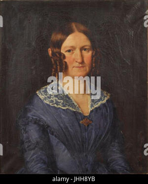 Louis Castelli Bildnis einer Dame im blauen Kleid 1846 Stock Photo - Alamy
