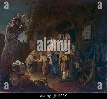'The Tinker' by Frans van Mieris is a detailed 17th-century Dutch genre ...
