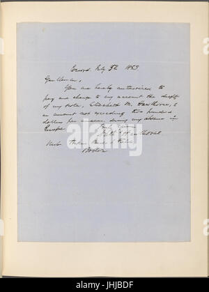 Ticknor, (William D.), ALS to. Jul. 5, 1853 Stock Photo - Alamy