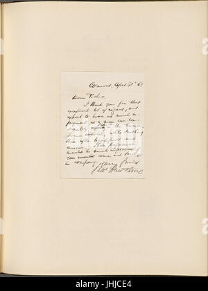Ticknor, (William D.), ALS to. Apr. 30, 1854 Stock Photo - Alamy