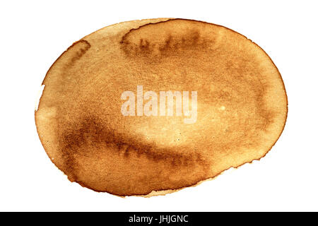 Grungy circle isolated on brown background. Textured brushed stroke ...