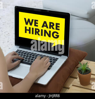 WE ARE HIRING Human Resources Interview professionals working fine Recruitment Job Stock Photo ...