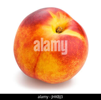 Single ripe nectarine isolated Stock Photo - Alamy