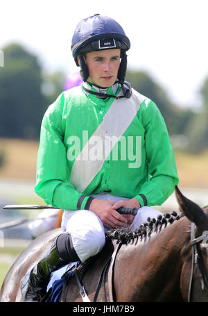 Jockey Adam Mcnamara during the Cakemark Handicap during day one of the ...