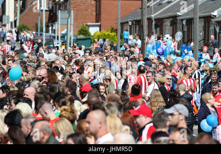 Mourners line the streets ahead of the funeral for 10-year-old Poppy ...
