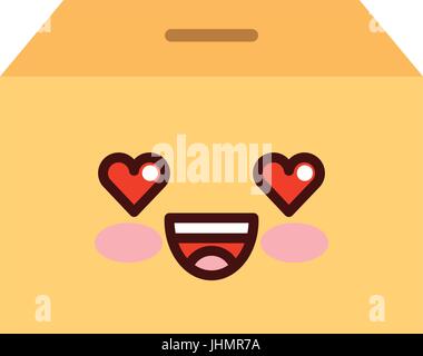 box carton packing kawaii character Stock Vector Image & Art - Alamy
