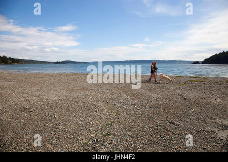 Beach, La Conner Campground, Swinomish Indian Reservation, Skagit Bay ...