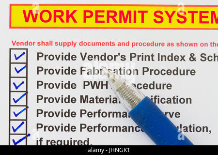 Work Permit System checklist- many uses in the oil and gas industry ...