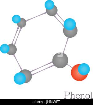 Chemical structure of phenol, an aromatic organic compound Stock Photo ...