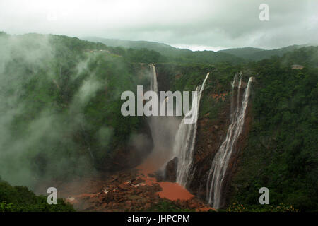 Jog falls ; Sharavathi river ; Shimoga ; Western Ghats ; Karnataka ...