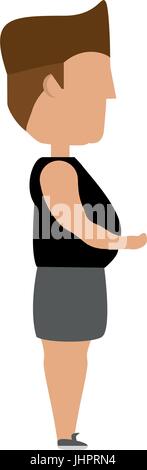 Fat man back Naked isolated. Overweight man's back vector illustration ...