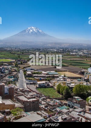 View over Arequipa and the Misti Volcano Stock Photo - Alamy