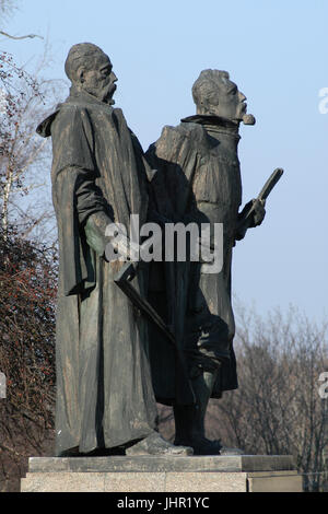 Czech Republic, Prague, Tycho Brahe et Johannes Kepler statue, two ...