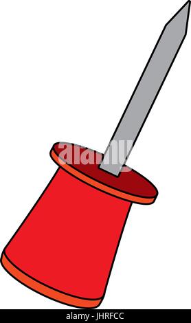 push pin object school element Stock Vector Image & Art - Alamy