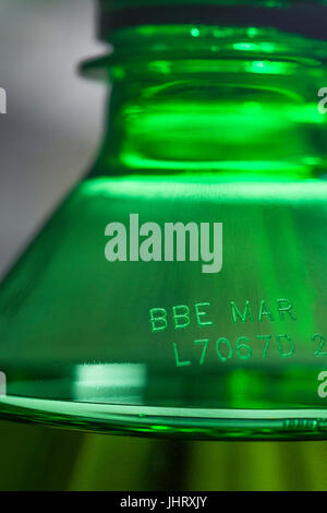 BBE / Best Before End date on neck of PTFE bottle - BBE is sometimes ...