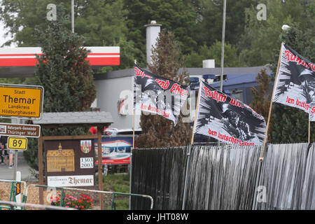 Themar, Germany. 15th July, 2017. Supporters of the right-wing scene ...
