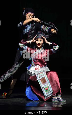 Chuxiong, China's Yunnan Province. 15th July, 2017. A contestant from ...