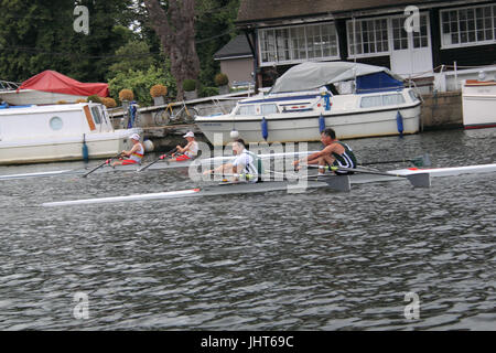 Molesey Boat Club (Winners) lead Eton Excelsior Rowing Club. Men's ...