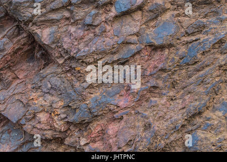 Iron ore texture closeup - natural minerals in the mine. Stone texture ...