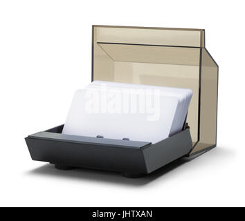 A rotary business card holder Stock Photo - Alamy