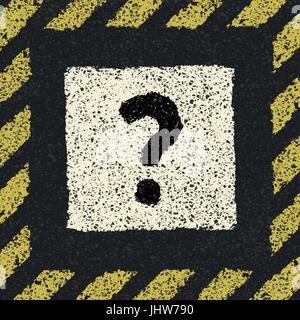 Hazard warning sign with question mark symbol. Stock Vector ...