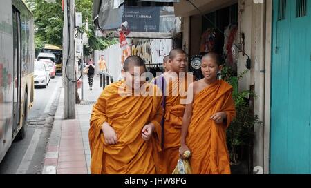 Monasticism Young Saffron Orange Robe Theravada Buddhist School Wat ...