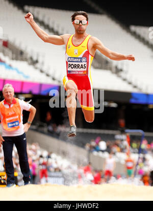 Spain's Xavier Porras during day three of the 2017 World Para Athletics ...