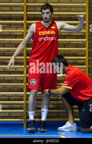 during a training of the spanish basketball selection in Benahavis on ...