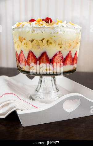 Healthy layered dessert trifle Stock Photo - Alamy